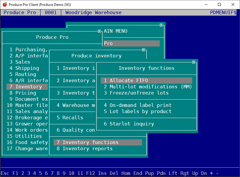 Inventory → Inventory functions → Allocate FIFO