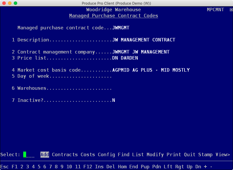 Use Add to start a new record, then complete the fields as follows ...